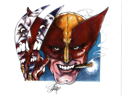 WOLVERINE by SMITTY (after McFARLANE / HULK 340) 11"x 14" WATERCOLOR ...