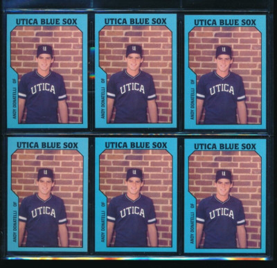 Lot (6) 1985 TCMA #884 Andy Donatelli 18 Utica Blue Sox Player Lot ...