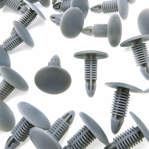 100/Pk Fit 1/4" Hole Plastic Rivet Push Type Clip Fits For Hyundai ...