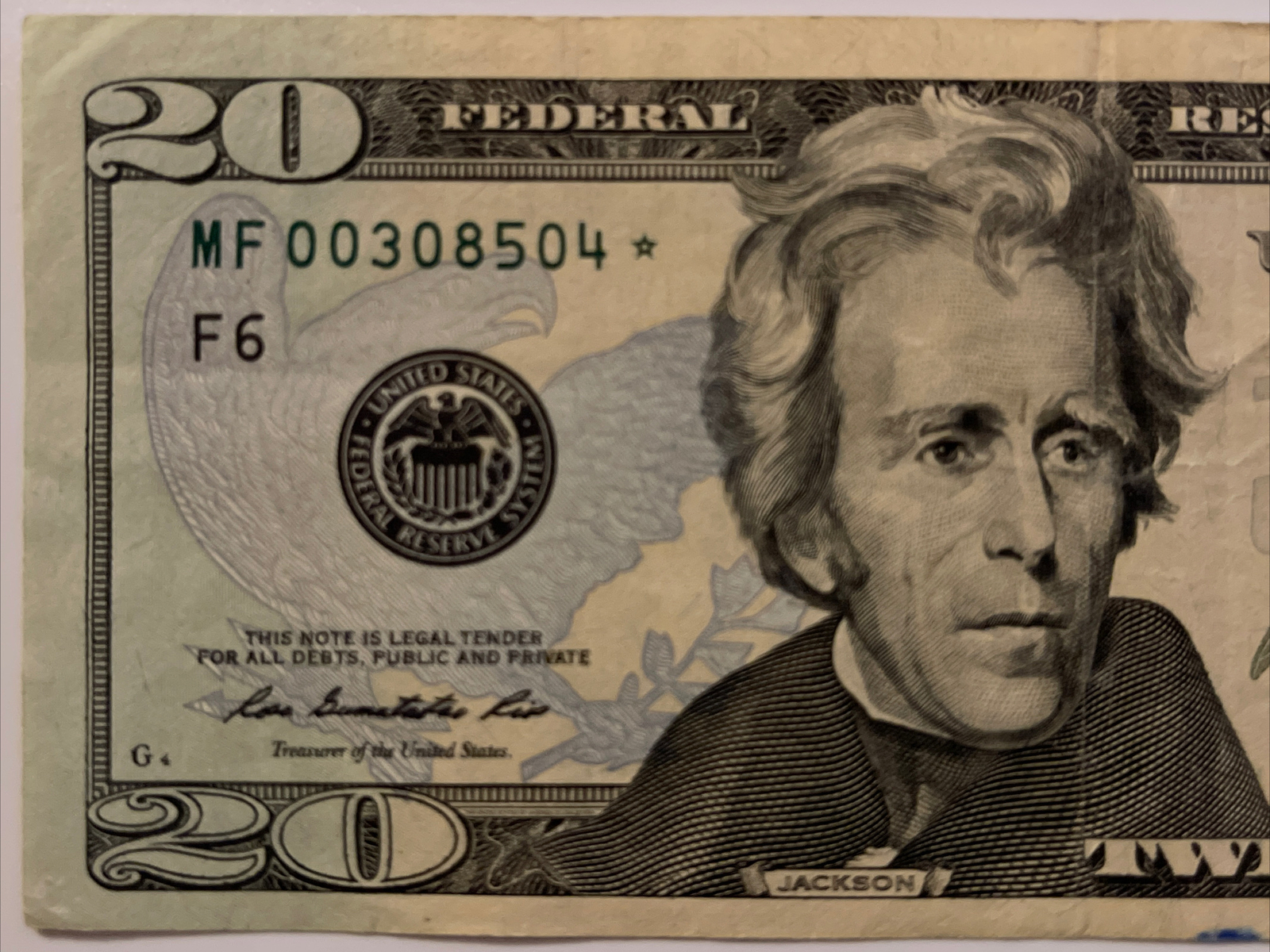 VERY RARE 2013 $20 TWENTY DOLLAR ST R NOTE ATLANTA Federal Reserve MF ...