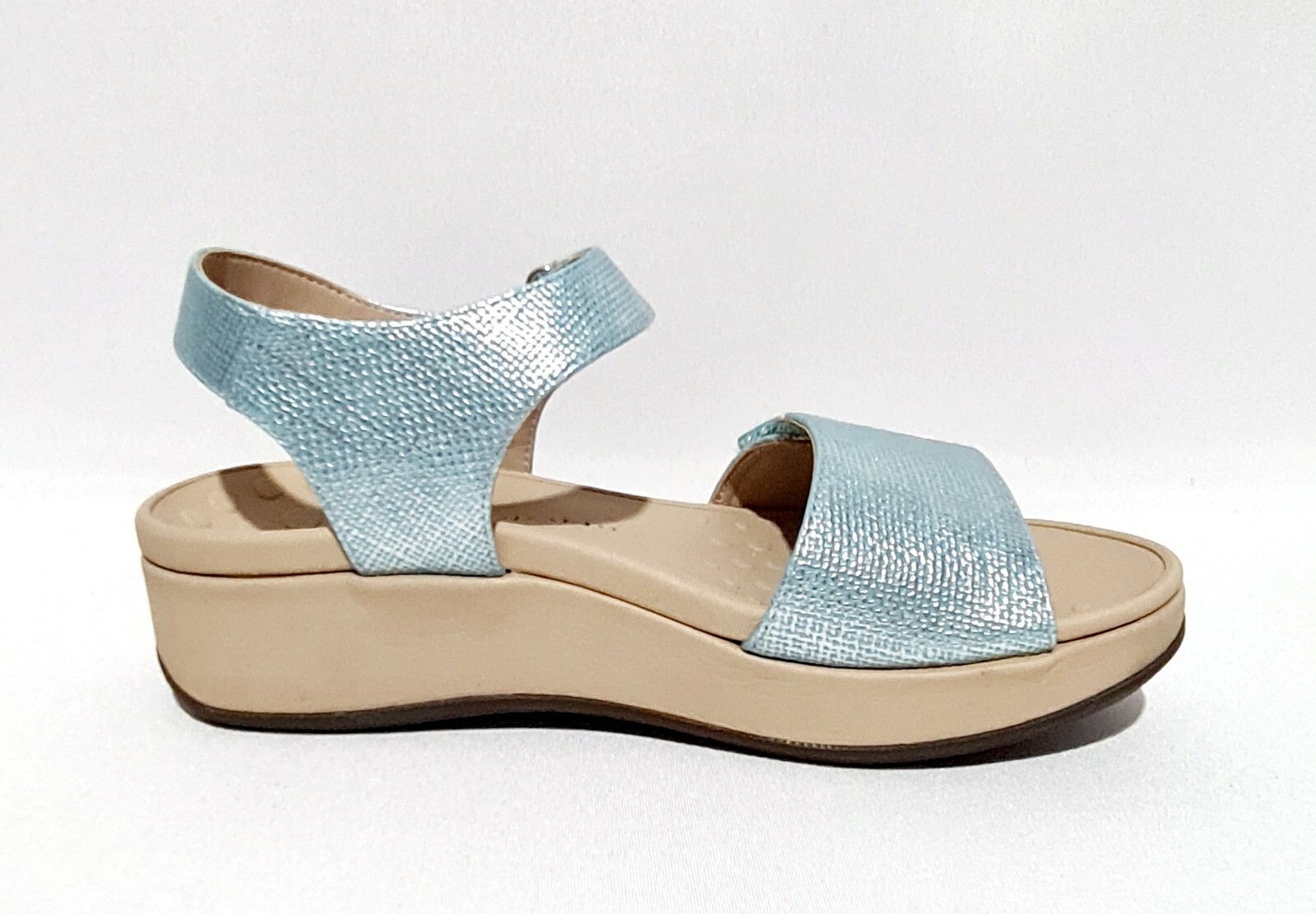 VIONIC RAZ BLUE CLOUD ORTHOTIC WIDE WEDGE PLATFORM SANDALS RRP £70 ...