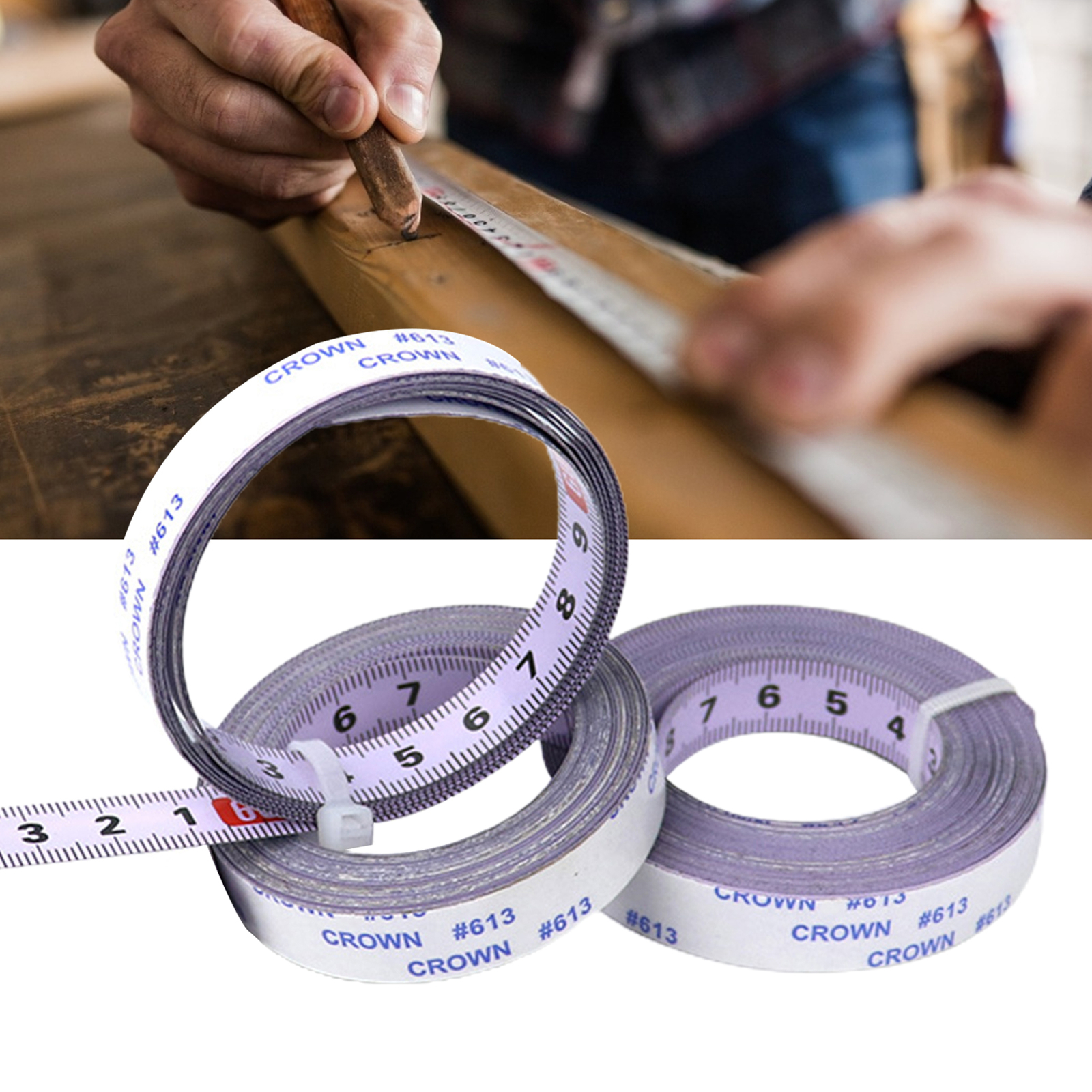 1/2/3/4/5/6m Track Tape Measure Scale Accurate Self-adhesive Scale ...