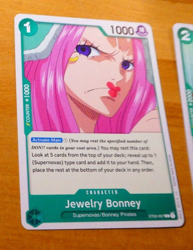 ONE PIECE ENGLISH CARD GAME CARTE JEWELRY BONNEY ST02-007 ST EN TCG NM ...