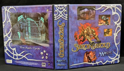 Magic the Gathering Stronghold Binder vintage mtg 1998 WITH ART PAGES ...