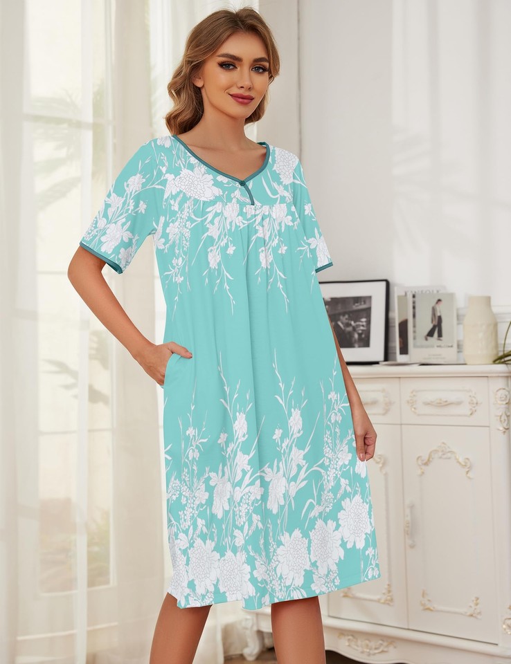 Mumus for Women with Pockets House Dresses for Women Moo Moo Nightgown ...