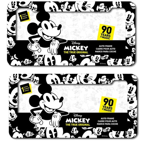 New 2pc Set Walt Disney Mickey Mouse Expression Car Truck License Plate ...