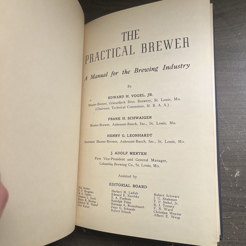 The Practical Brewer Master Brewers Association Of America 1947 2nd ...
