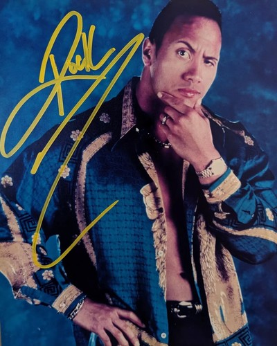 THE ROCK DWAYNE JOHNSON SIGNED PHOTO WWE WWF AUTOGRAPH SIGNATURE 8.5X11 ...