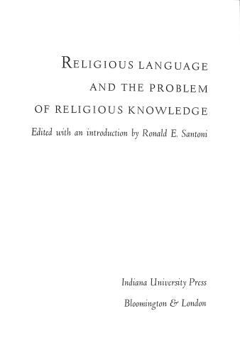Religious Language and the Problem of Religious Knowledge | eBay