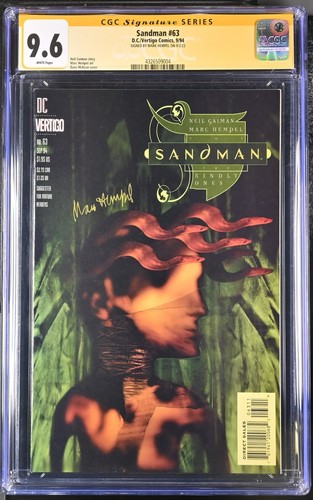 Sandman #63 - DC Vertigo - CGC SS 9.6 NM+ - Signed by Mark Hempel | eBay