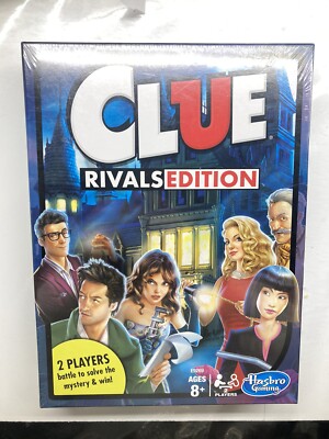 Clue Rivals Edition Board Game by Hasbro 2 Players New Factory Sealed ...