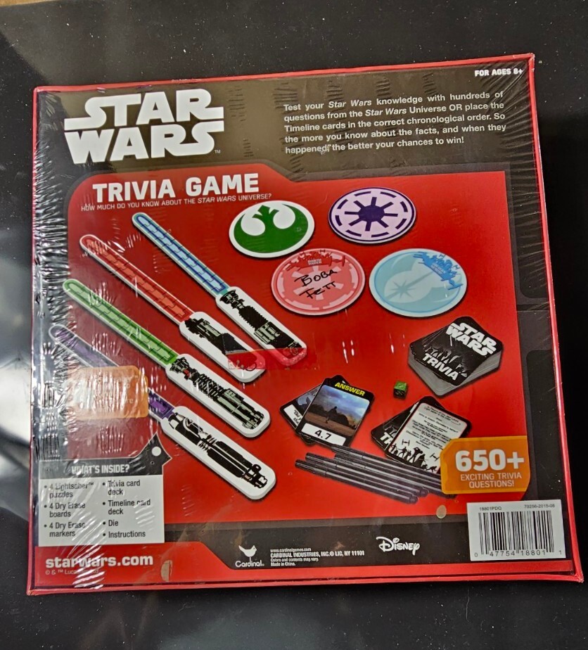 Star Wars Trivia Game 650+ Questions 4 Lightsaber Puzzles. . New In ...