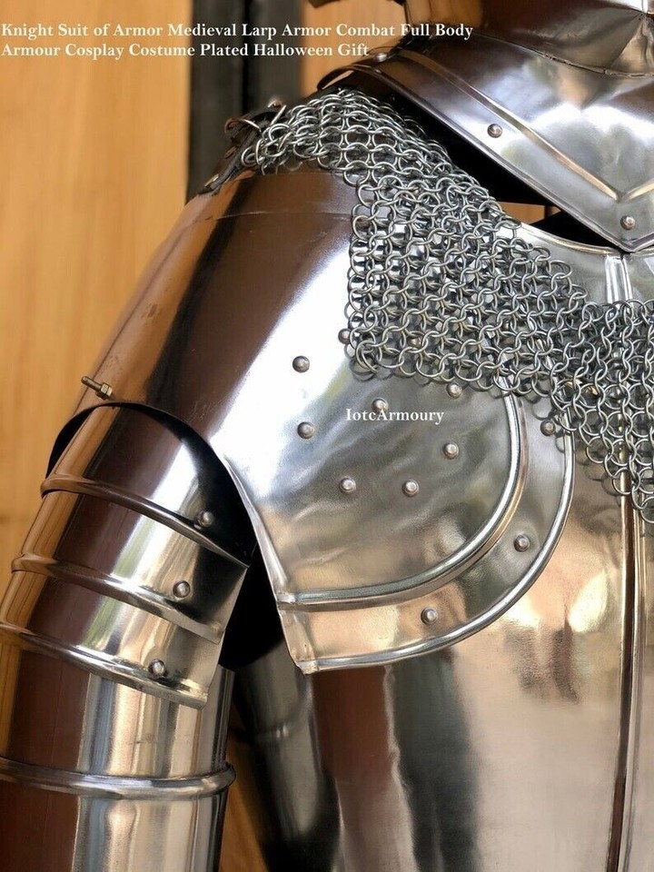 Medieval Knight Templar Suit Of Armor Wearable Full Body Warrior Larp ...