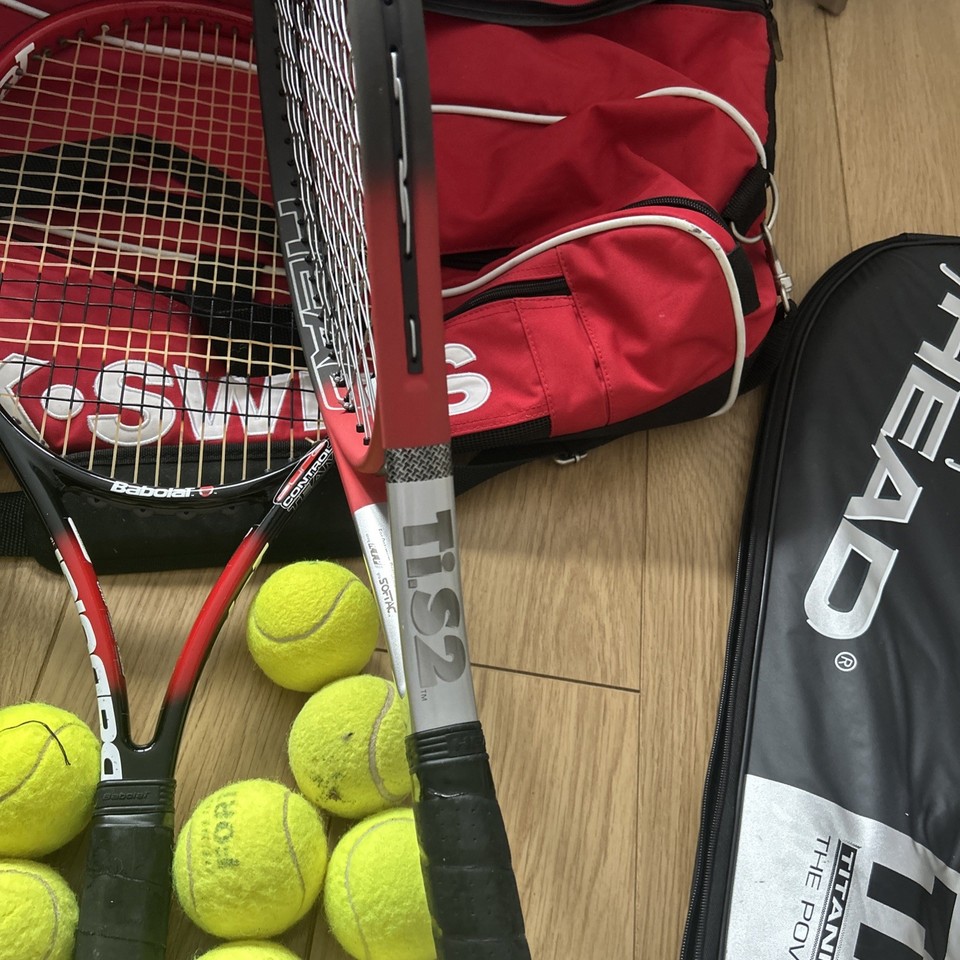 Tennis Rackets Set of 2 Adult Unisex Plus Bags | eBay UK