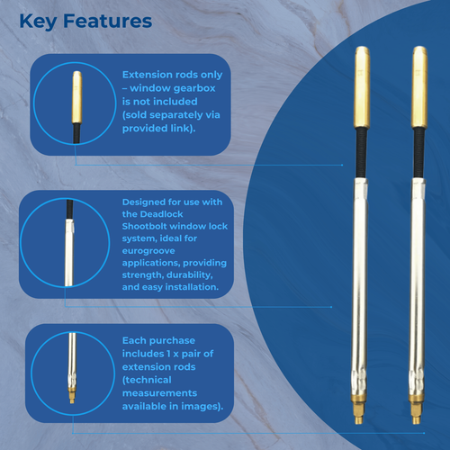 Saracen Shoot Bolt Rod Snap Click Fit Into Upvc Window Lock Various ...