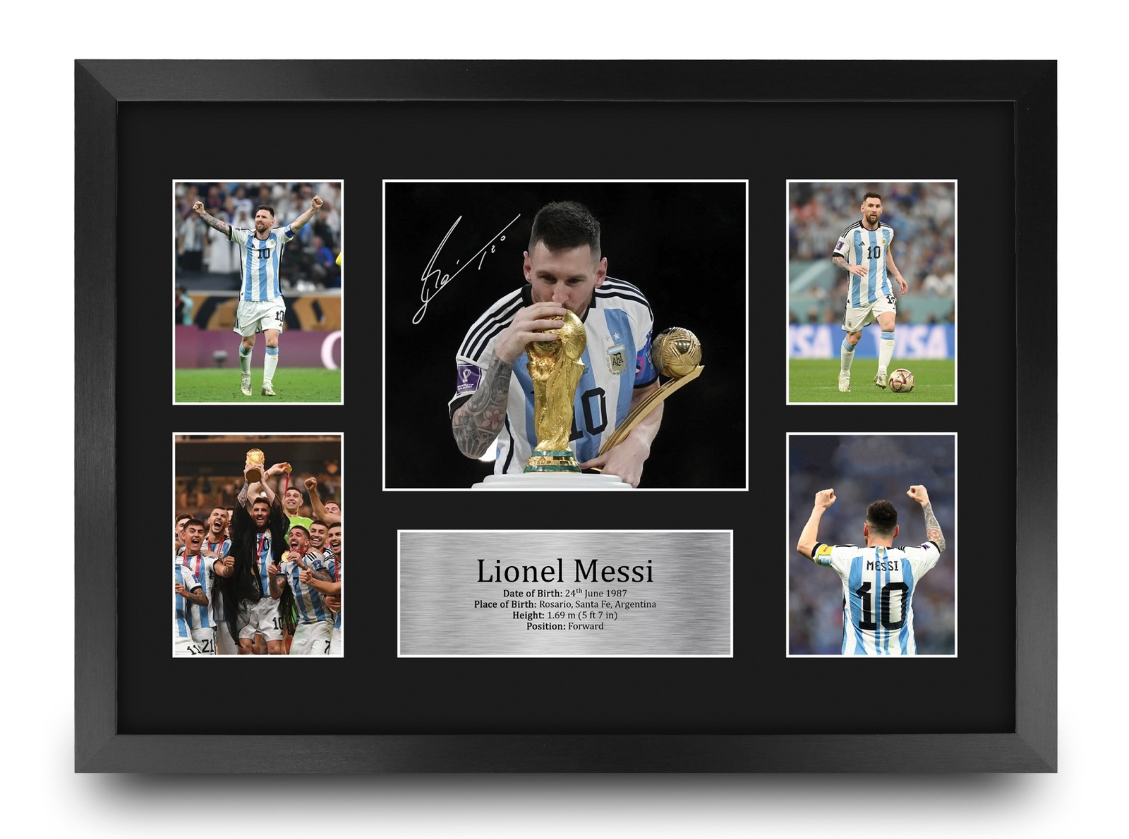 Lionel Messi Signed A4 A3 Print Framed Gift Printed Photo Autograph ...
