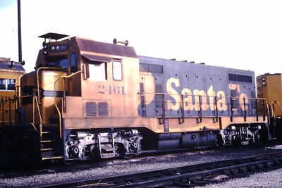 Original 1981 Santa Fe CF7 Locomotive Corwith Yard Chicago Slide 9131 ...