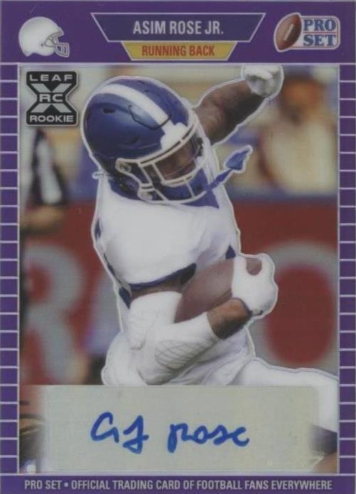 2021 Leaf Pro Set Metal - 1989 Autographs Asim Rose Jr. #PA-ARJ Purple ...