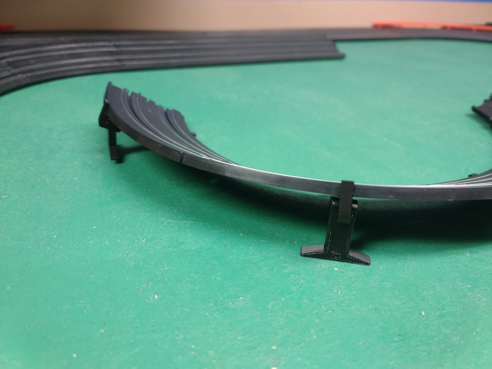3D Printed Banked Curve Slot Car Track Supports - Fits 2 Lane HO Scale ...