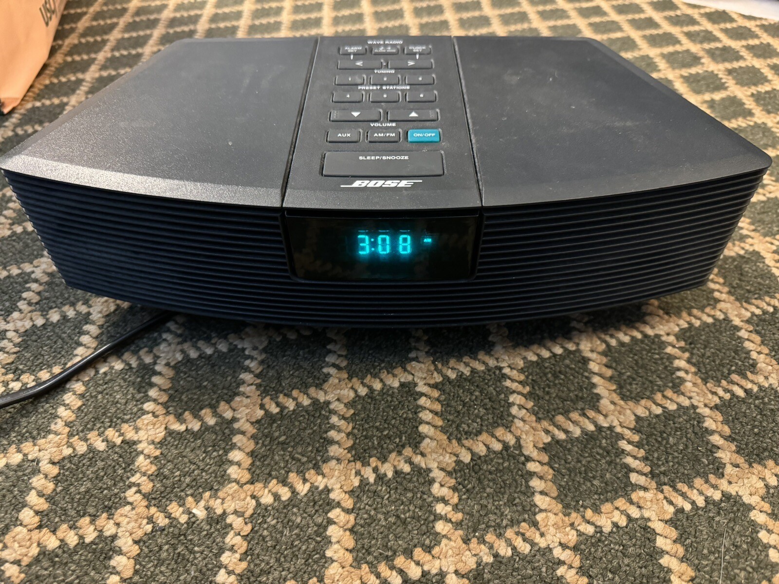 Bose Wave Radio Black Model AWR1-1W AM/FM Alarm Clock Stereo No Remote ...