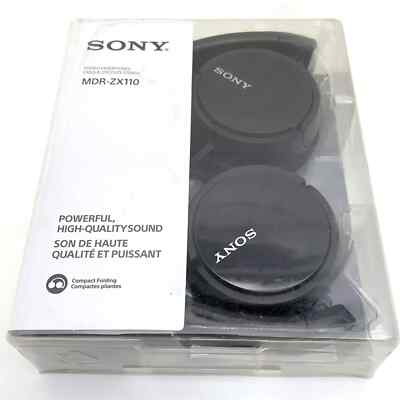Sony ZX110 Over Ear Dynamic Stereo Headphones Black 27242867086| eBay