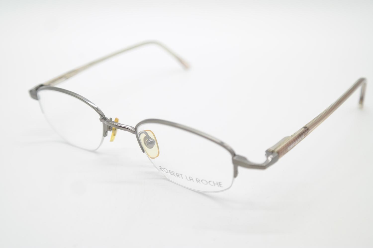 Robert La Roche RLR 109 Silver Brown Half-Frame Glasses Eyeglass Frame ...