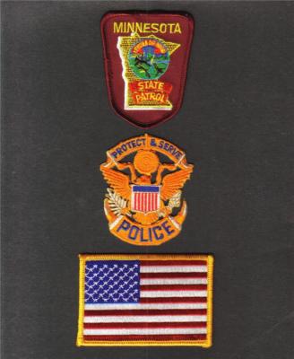 MINNESOTA POLICE State PATROL Sew On Iron On Embroidered PATCH 3 Pcs ...