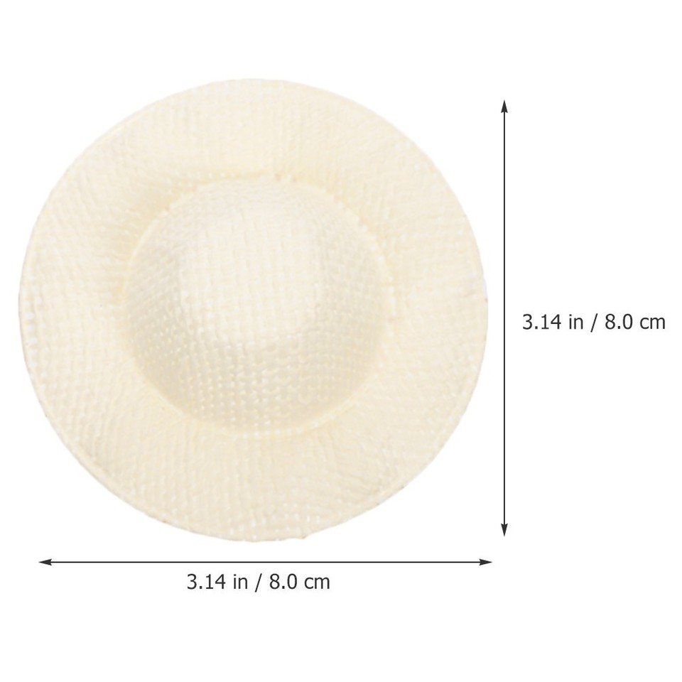 20 Pcs Mini Hand Knitting Straw Hat Miniature Craft Hats Decorated ...