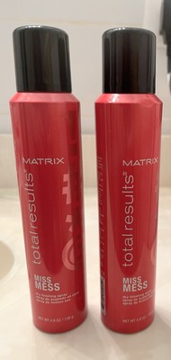 MATRIX TOTAL RESULS MISS MESS DRY FINISHING SPRAY 2 PACK 4.8pz EA HAIR ...