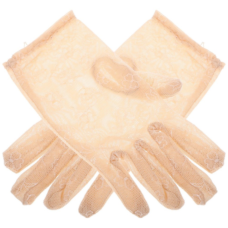 1 Pair Women's Short Mesh Gloves Women'S Summer Tulle Gloves Opera ...