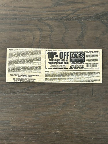 Jason Jennings Debut Ticket Mets v Rockies 2001 8/23 MLB Record 1st w ...