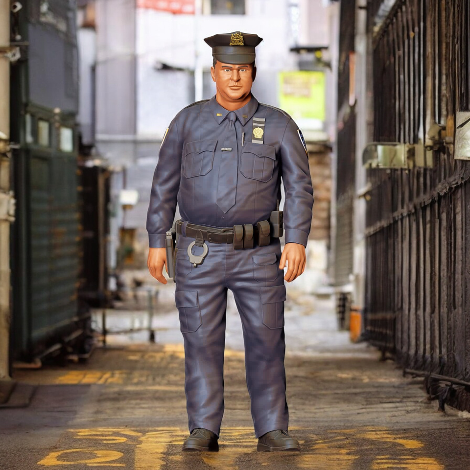 Overweight Police Figure Resin 3d printed, Unpainted, Model RR Diorama ...