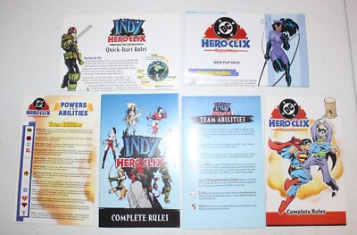 Hero Clix DC Hero Clix Indy Hero Clix Complete Rules Manuals | eBay