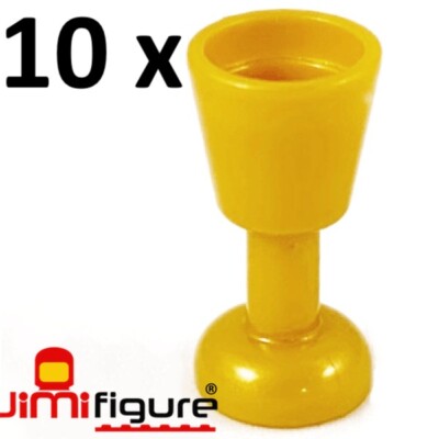 NEW 10 x LEGO Minifigure Utensil Goblet Glass Pearl Gold 2343 Genuine ...