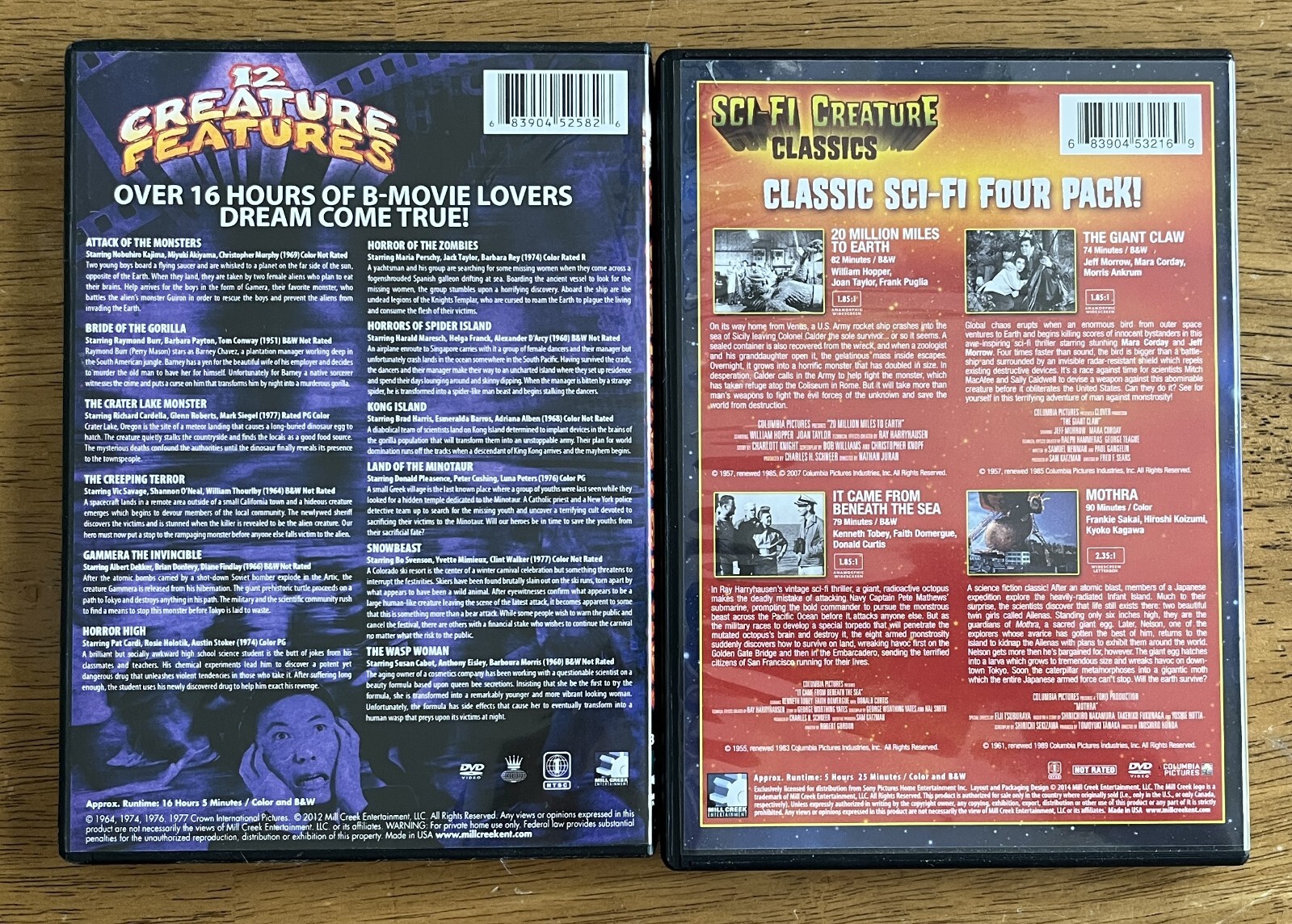 Creature DVD's (x2) Sci-Fi Creature Classics & Creature Features 16 ...