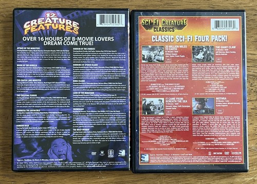 Creature DVD's (x2) Sci-Fi Creature Classics & Creature Features 16 ...