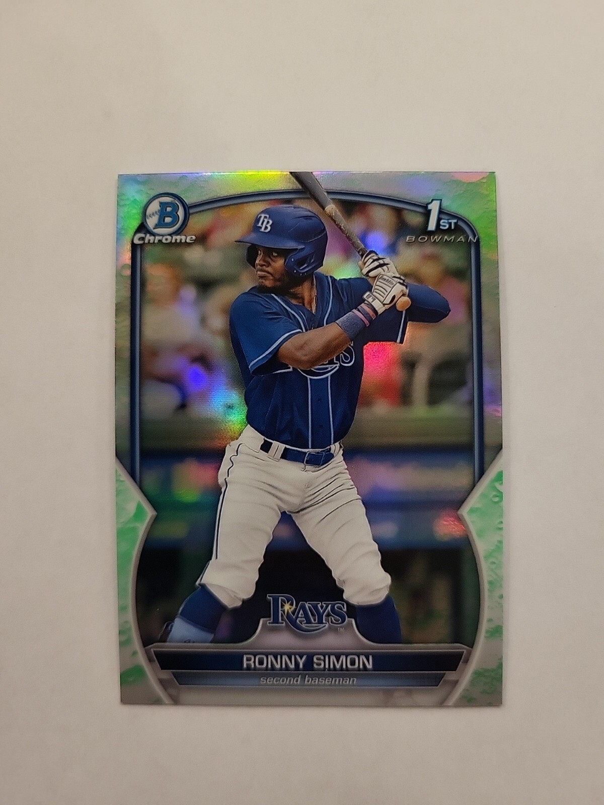2023 1st Bowman Chrome Ronny Simon Lunar Glow Refractor Tampa Bay RAYS ...