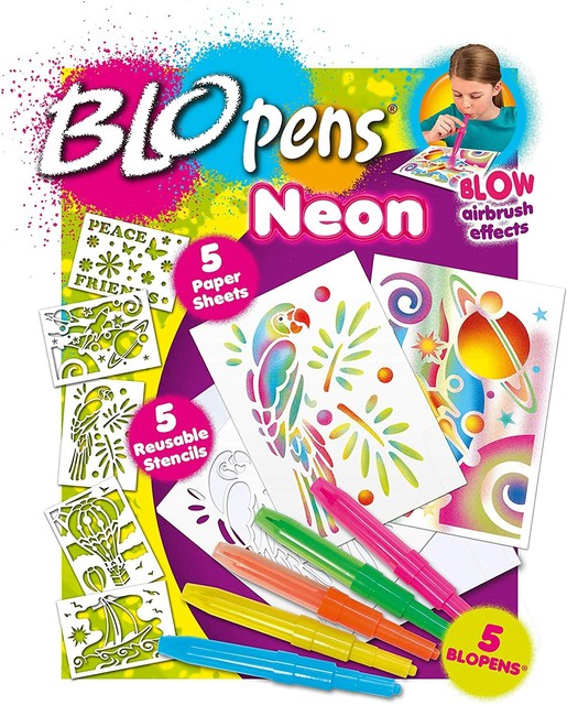 John Adams Blo Pens Neon Set 5 Blopens Airbrush Effect for sale online ...