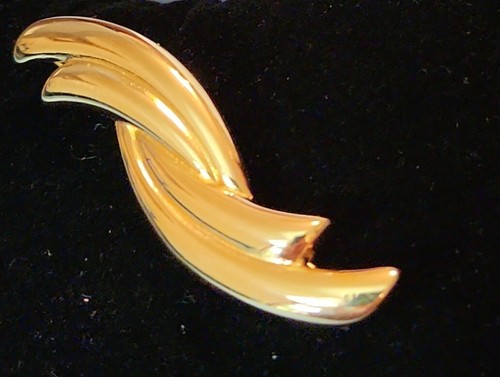 VTG 1980's Signed Monet Bar Brooch Design 2 1/4" x 1/2" highly polished ...