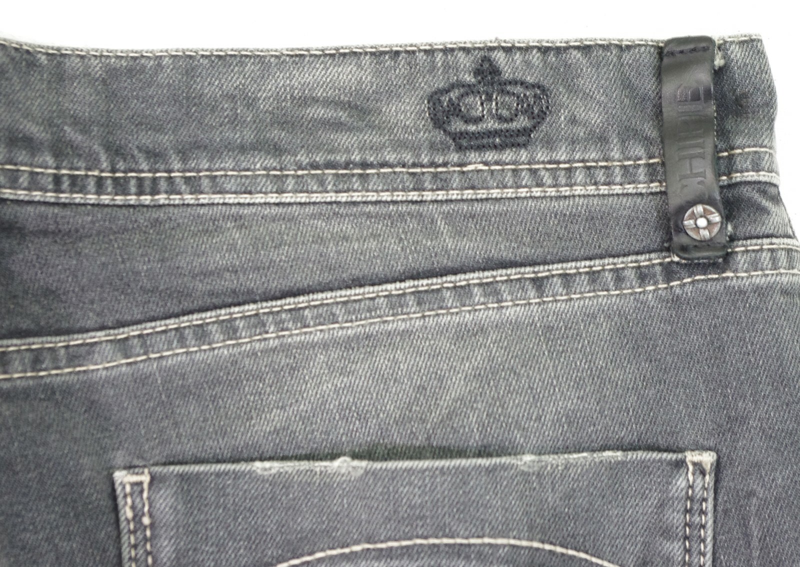 CHIPIE jeans gris coton stretch femme regular taille basse BAKER pant ...