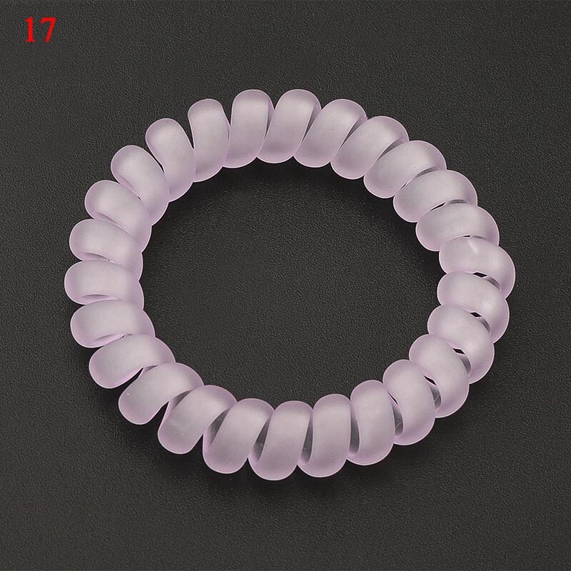 1Pcs Telephone Wire Elastic Rubber Band Traceless Girls Ponytail Hair ...