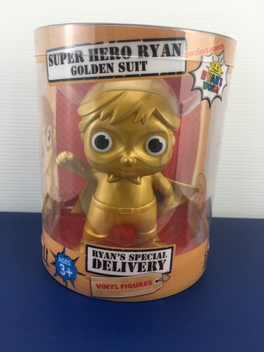 RYANS WORLD *RYAN'S SPECIAL DELIVERY *SUPER HERO RYAN GOLDEN SUIT VINYL ...