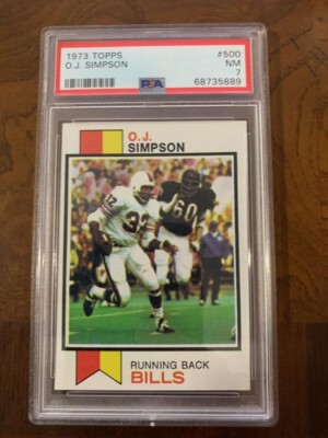 1973 Topps Football #500 O.J. Simpson Buffalo Bills HOF PSA 7 NM | eBay