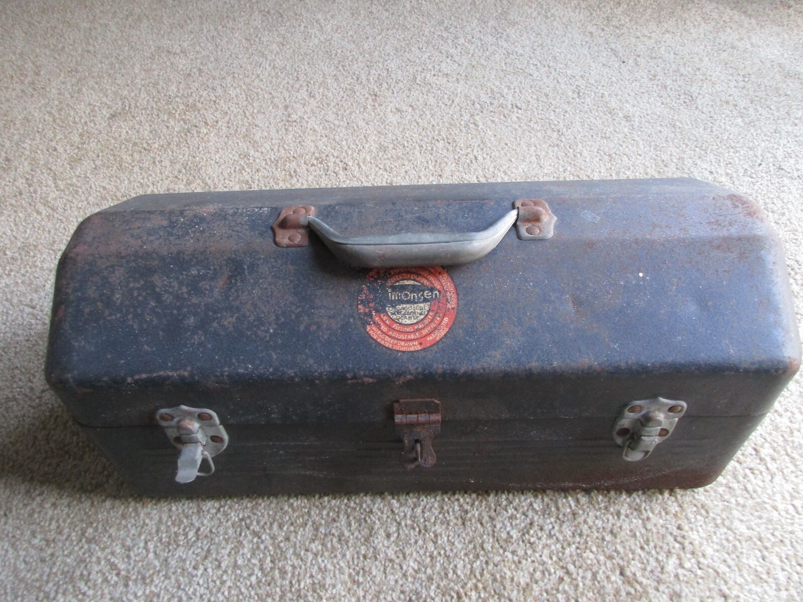 Vintage Metal Simonsen Mechanics Tool Box 18"x8"x8.5" | eBay