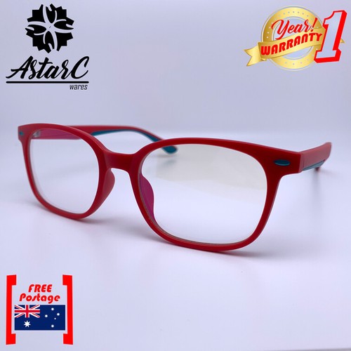 Pink Blue Rectangle Blue Light Blocking Eyeglasses/Anti-Radiation/TR90 ...