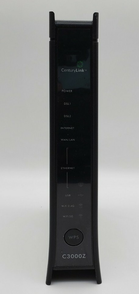 CenturyLink ZyXEL C3000Z DSL Modem Wireless Router w/ AC Adapter ...