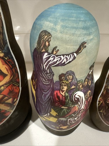 Easter Religious Gift Christmas Nativity Sets 5 Jesus Nesting Dolls ...