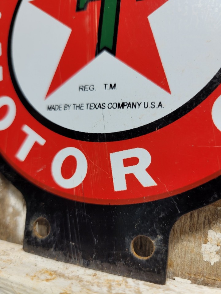 VINTAGE TEXACO LUBESTER SIGN MOTOR OIL GAS STATION SERVICE PUMP TOPPER ...