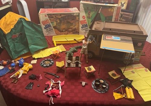 Huge Vintage Big Jim Lot: Camper and Tent w/ Original Boxes - Includes ...