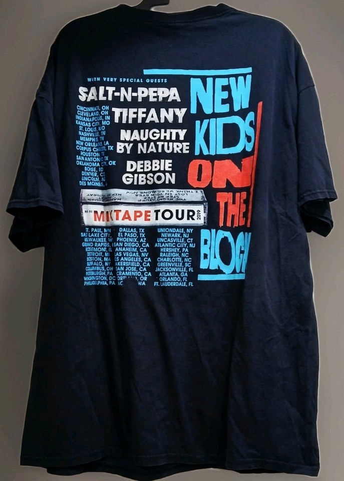 New Kids On The Block Mixtape Tour 2019 Tee Men’s 2XL Black Double ...